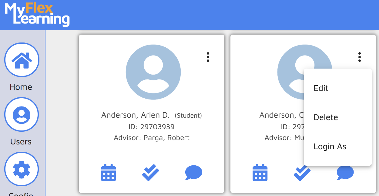 How to "Login As" another user – MyFlexLearning
