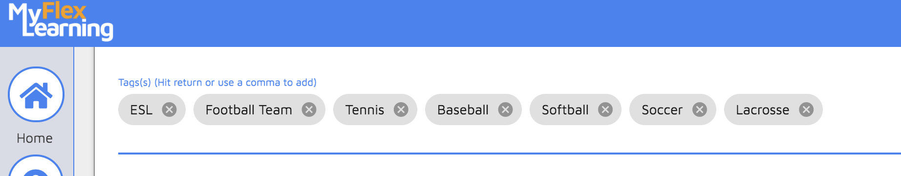 Settings Tags on Students – MyFlexLearning