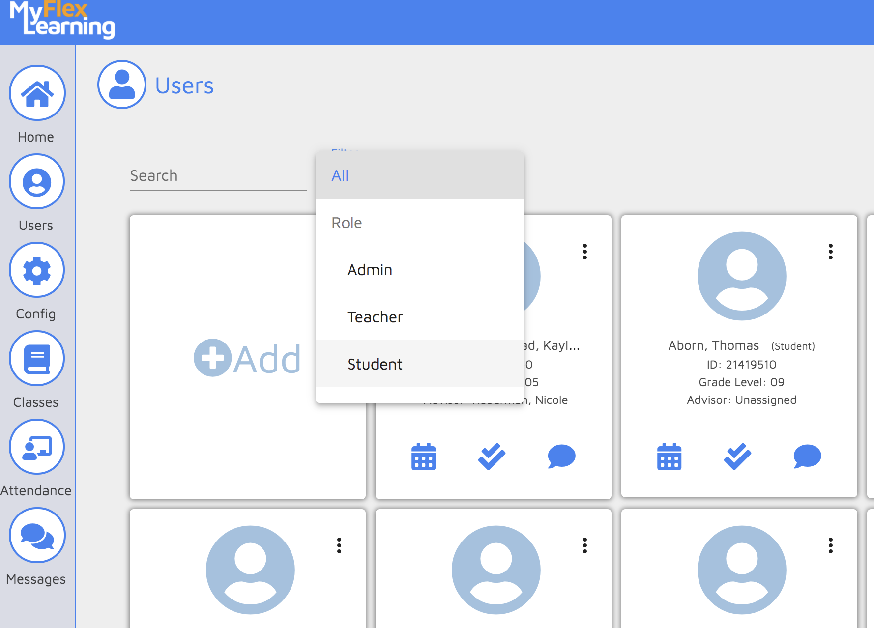 Settings Tags on Students – MyFlexLearning