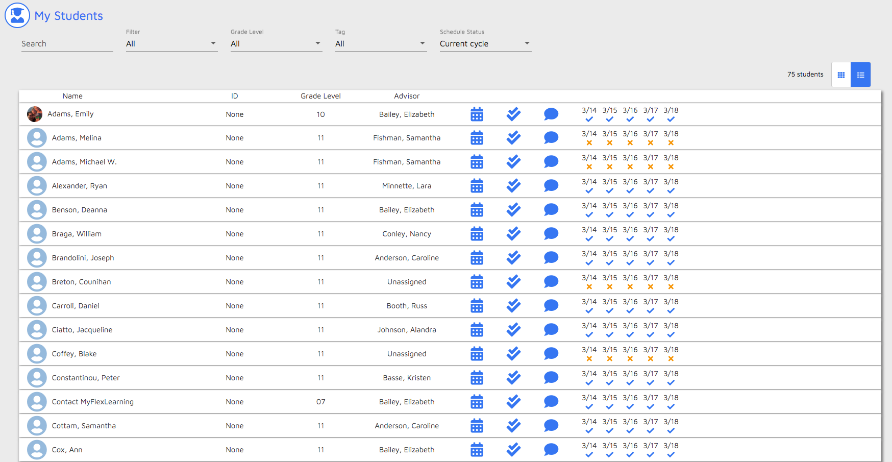 How to view "My Students" as a teacher – MyFlexLearning